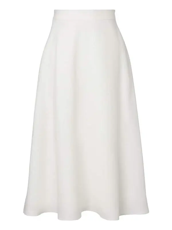 Ralph Lauren Erica Linen Midi Skirt - White