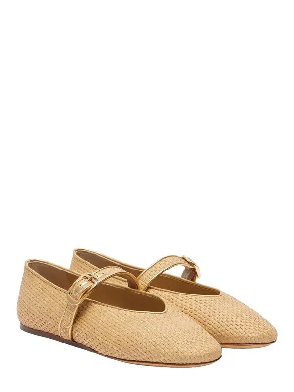 Le Monde Beryl Stella Raffia Ballet Flats - Brown