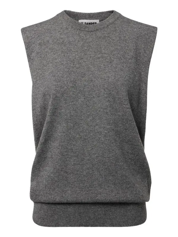 JIL SANDER Cashmere Sweater Vest - Grey