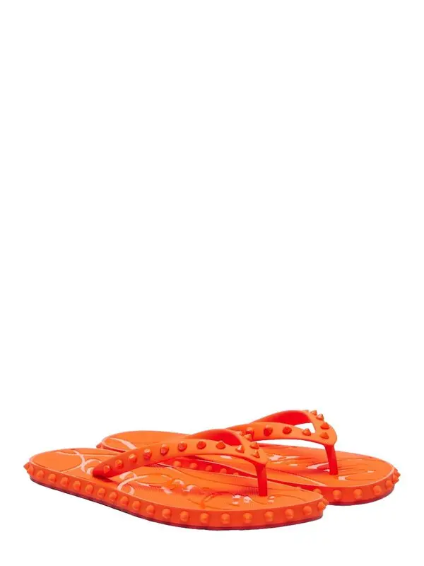 CHRISTIAN LOUBOUTIN Super Loubi Thong Sandals - Orange
