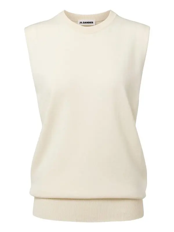JIL SANDER Cashmere Sweater Vest - White