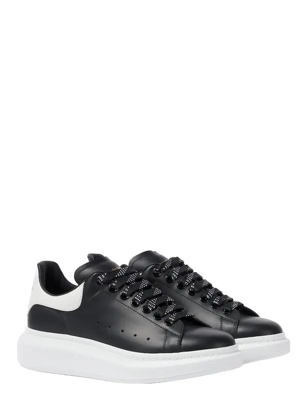 Alexander McQueen Oversized Leather Sneakers - Black