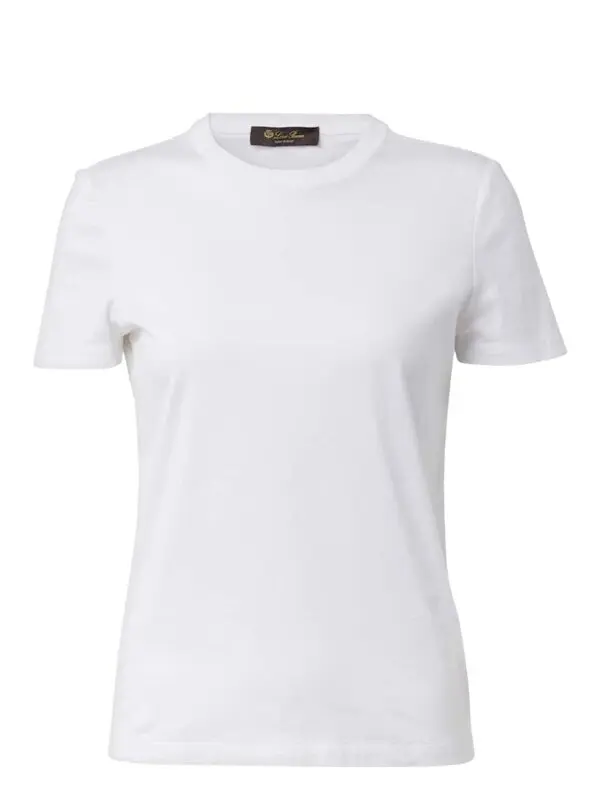 Loro Piana My-t Cropped Cotton T-shirt - White