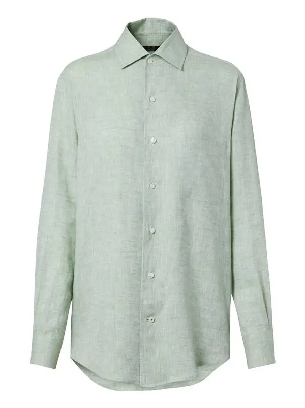 Loro Piana André Linen Shirt - Green