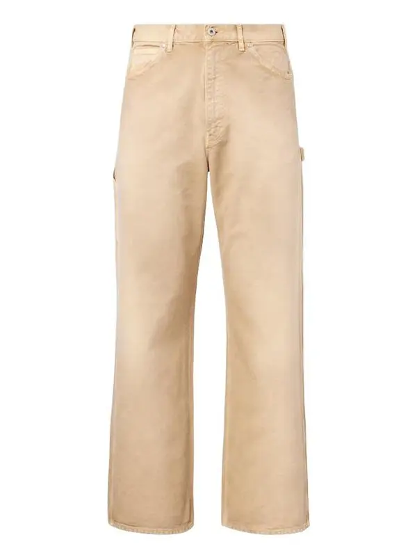 Auralee Cotton Duck Wide-leg Trousers - Beige