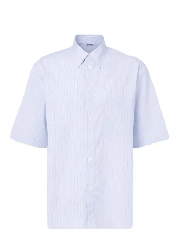Auralee Striped Cotton Shirt - Blue