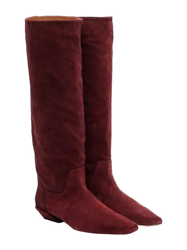 Paris Texas Bettina 25 Suede Knee-high Boots - Burgundy