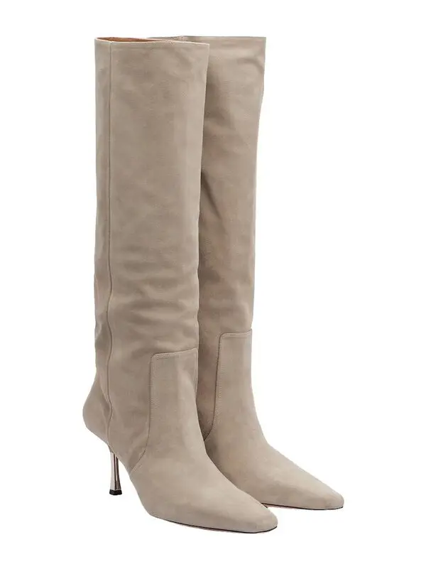 Paris Texas Bettina 75 Knee-high Suede Boots - Grey