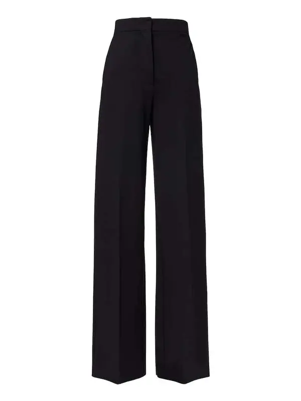 Max Mara Biada High-rise Wide-leg Pants - Black
