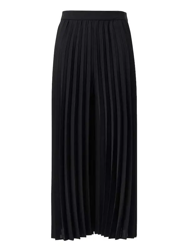 JOSEPH Anvers Airy Plisse Cropped Culottes - Black
