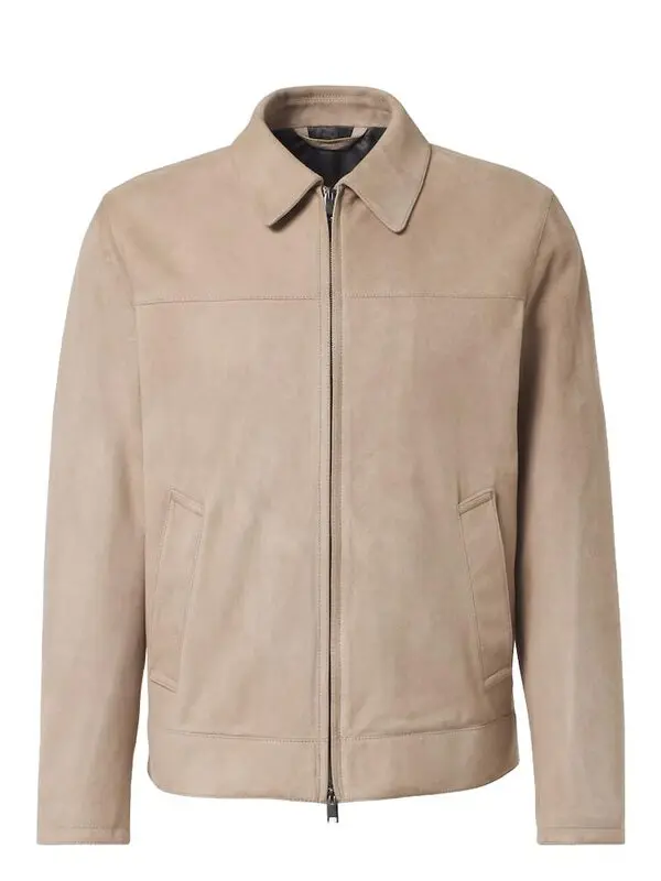 Brioni Suede Blouson - Beige