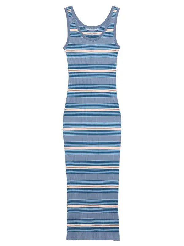 Prada Striped Cotton Dress - Light Blue