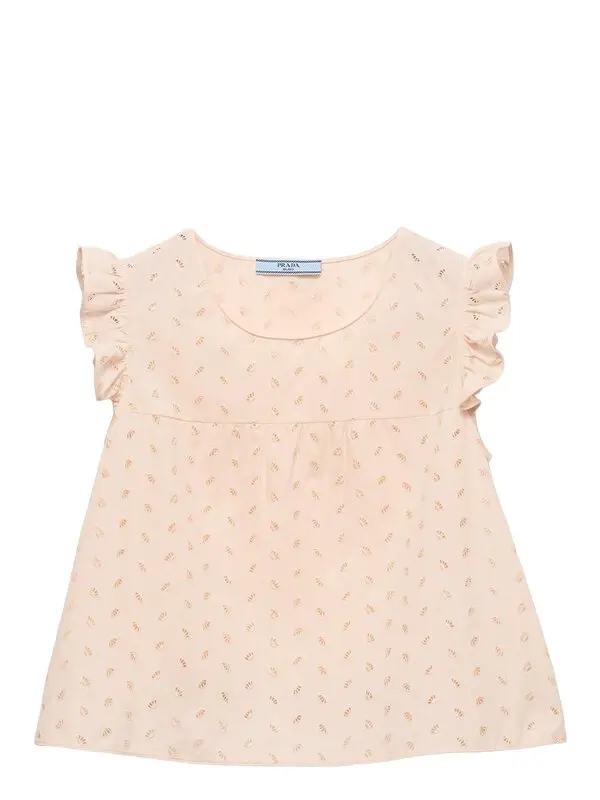 Prada Eyelet Lace Top - Pink