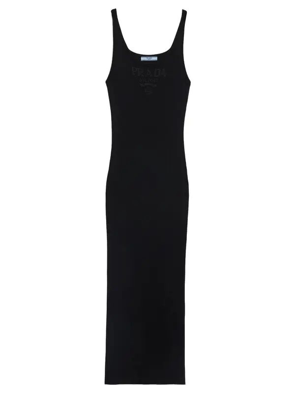 Prada Cotton Knit Dress - Black
