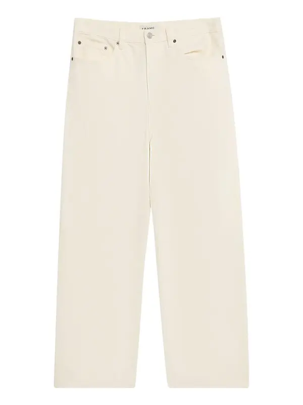 FRAME Baggy Five-pocket Jeans - Off White Grind