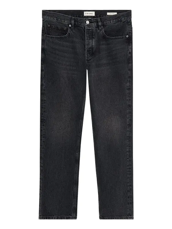 FRAME Washed Straight-leg Jeans - Brentwood