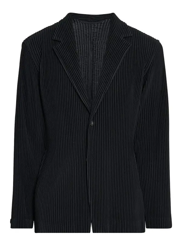 Issey Miyake Pleated Single-breasted Sport Coat - Black