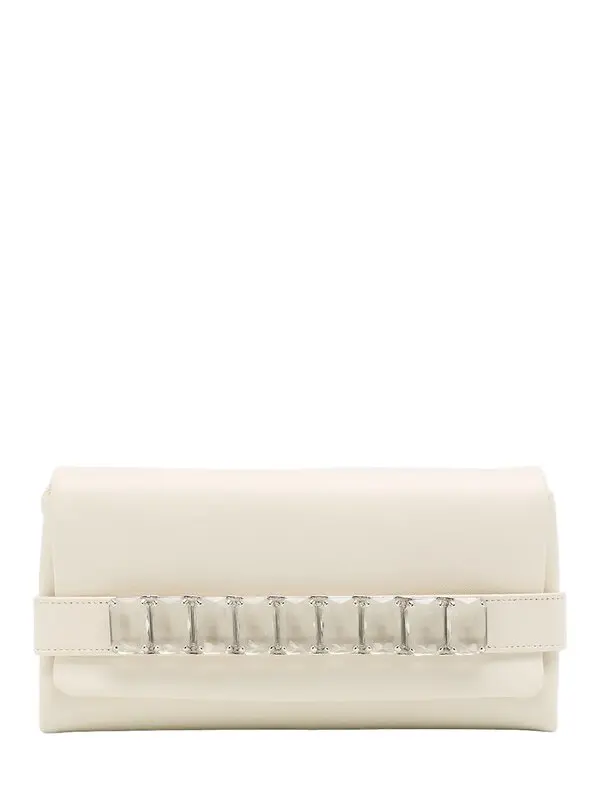 JIMMY CHOO Kya Crystal-embellished Clutch - Latte/crys
