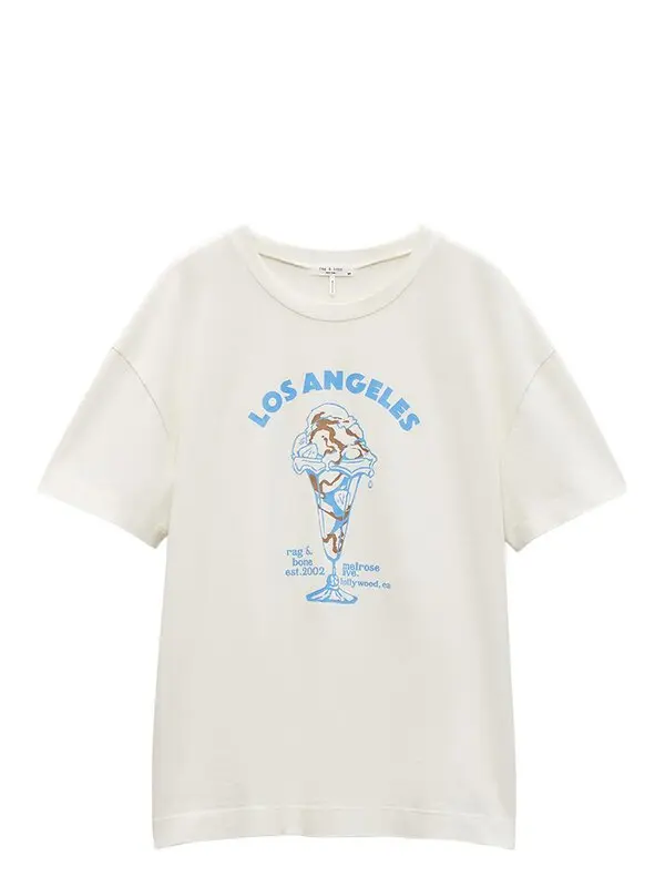Rag & Bone La Ice Cream Boyfriend Tee - Chalk