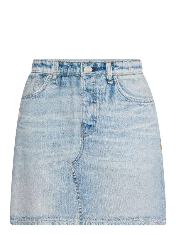 Rag & Bone Miramar Cotton-terry Mini Skirt - Meadowblue