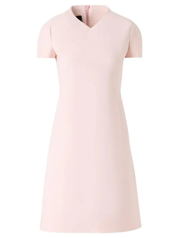 Akris Double-face Cotton-silk A-line Mini Dress - Pale Pink