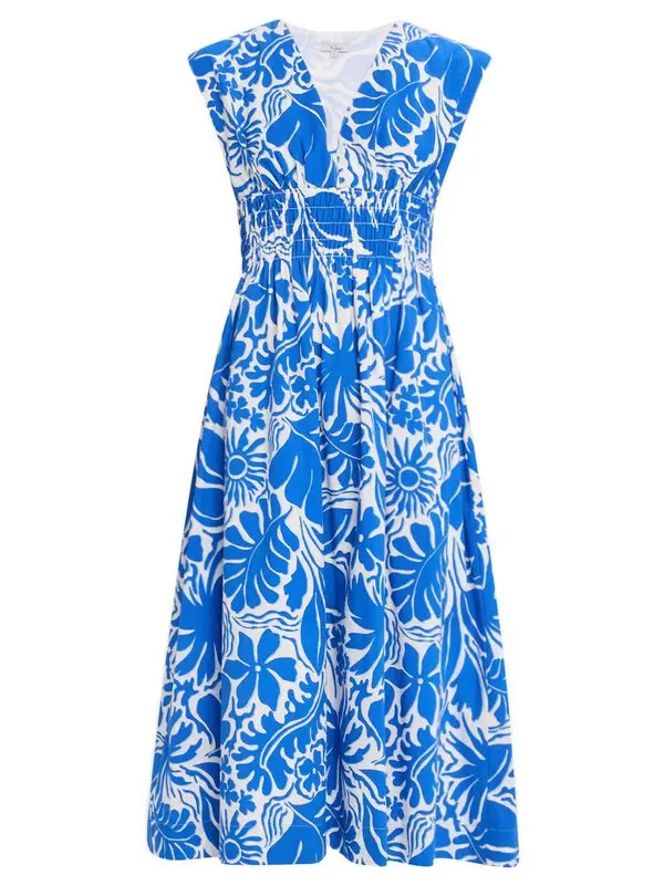 Rails Roxanne Cap-sleeve Midi Dress - Blue Riviera