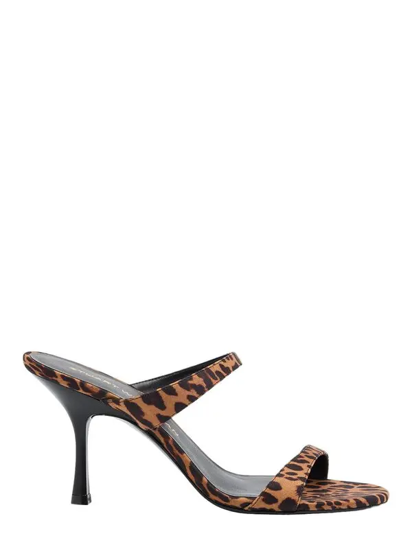 STUART WEITZMAN Nudist Leopard Dual-band Slide Sandals - Leoprd