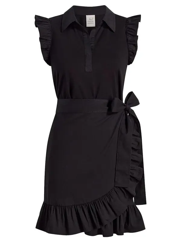 Cinq À Sept Mahlia Ruffled Shirtdress - Black