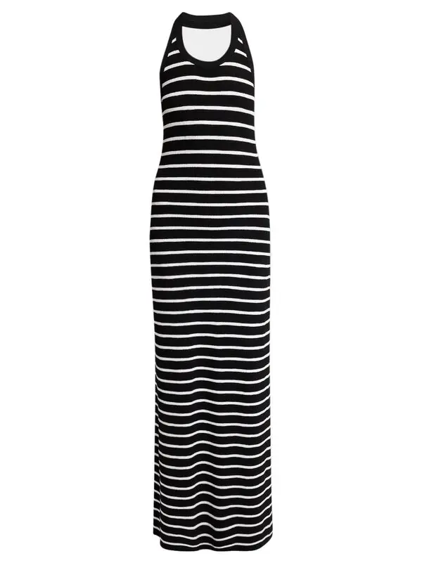 Proenza Schouler Meryl Striped Maxi Dress - Black Multi