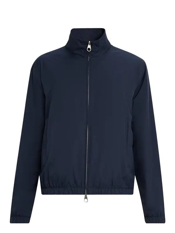 Loro Piana Wind Jersey And Linen Bomber Jacket - Blue/navy