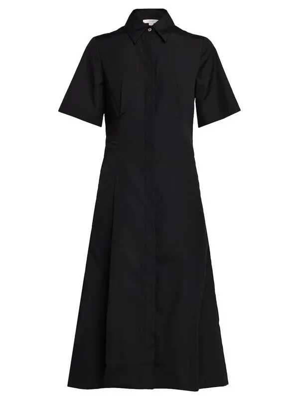 Vince Short-sleeve Midi Shirtdress - Black