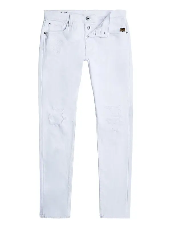 G-star Raw 3301 Slim-fit Jeans - Paper White Gd Destroyed