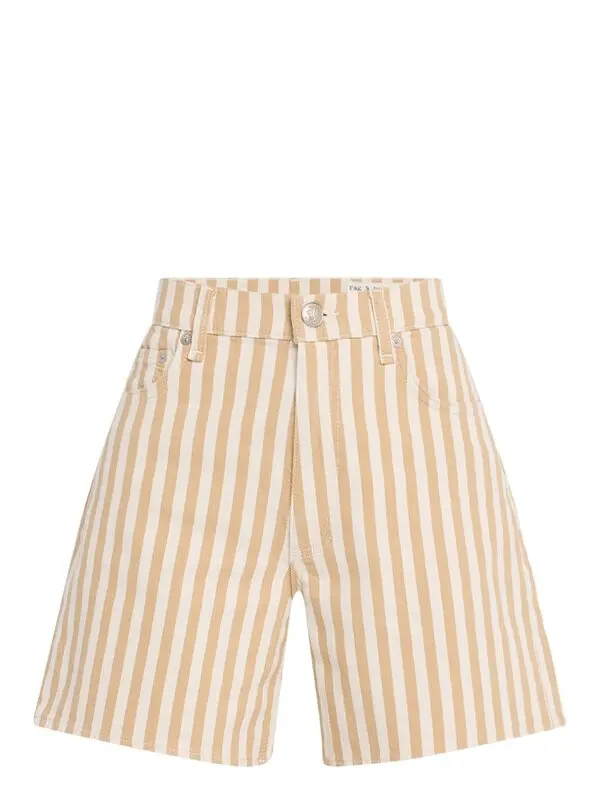 Rag & Bone Kaia Striped Denim Shorts - Tanstripe