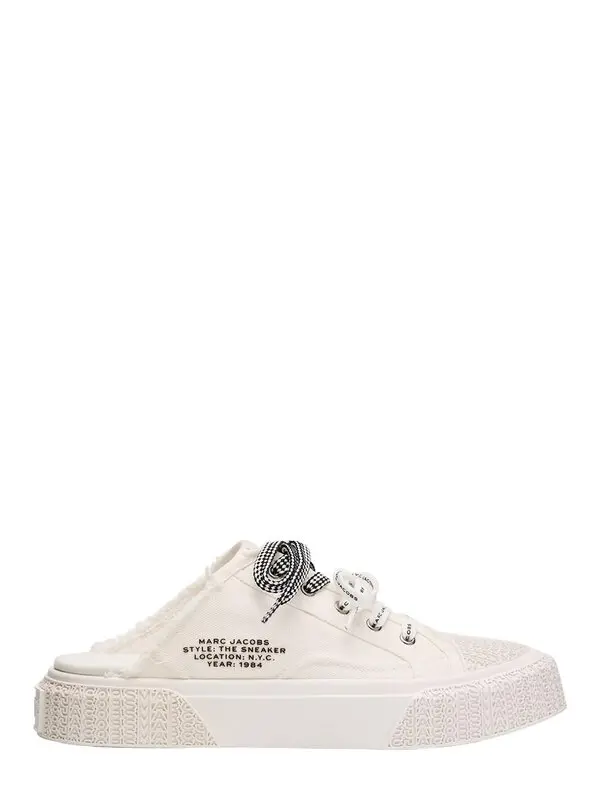Marc Jacobs The Canvas Sneaker Mules - White