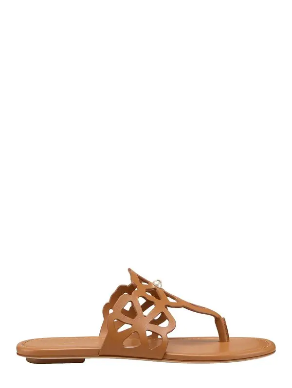 STUART WEITZMAN Jasmine Cutout Thong Sandals - Macchiato