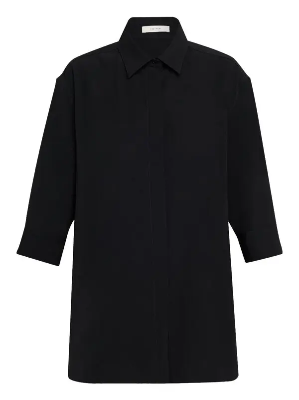 THE ROW Elada Button-front Shirt - Black