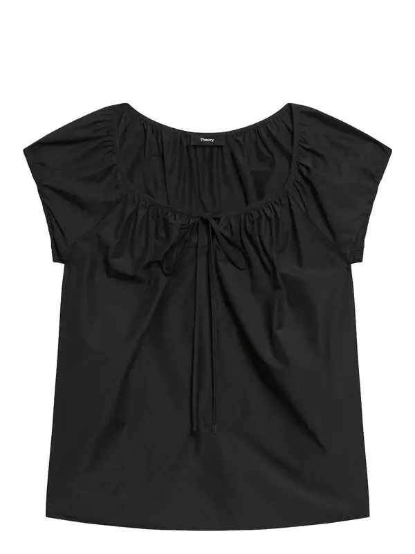 Theory Easy Tie Blouse - Black