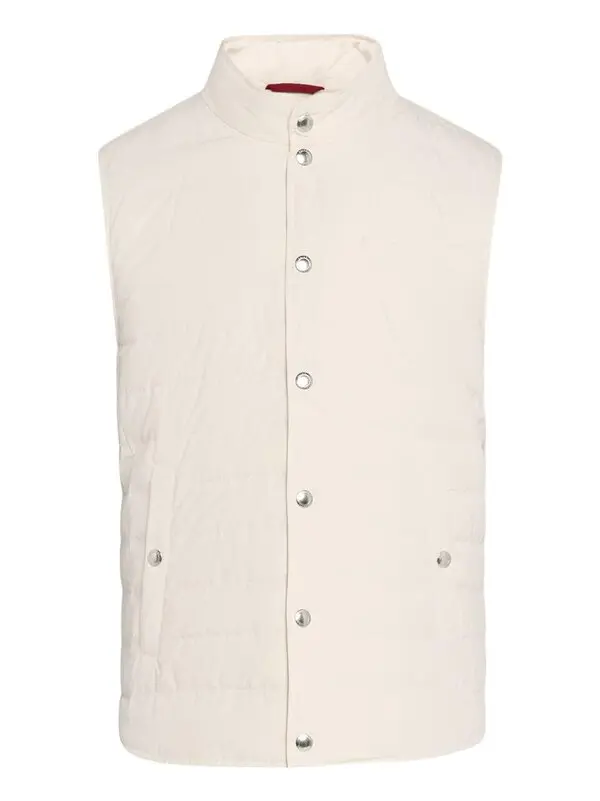 Brunello Cucinelli Water-resistant Down Vest - White