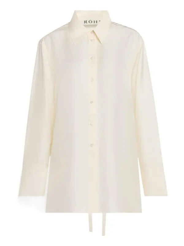 RÓHE Deconstructed Silk Shirt - Cream