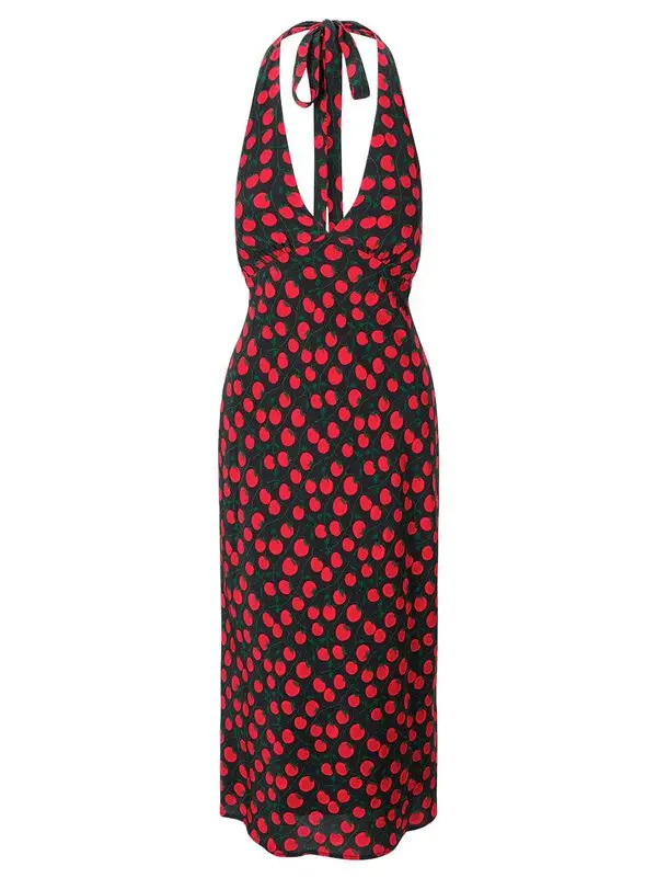 Staud On The Vine Lucca Midi Dress - On The Vine Black