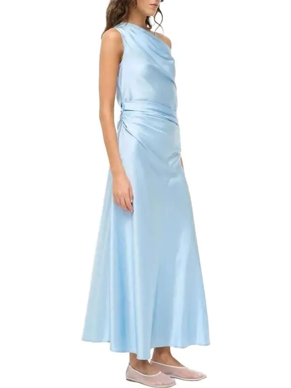 Staud Phare Silk Midi Dress - Cloud