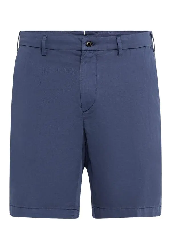 Peter Millar Somerset Flat-front Shorts - Washed Navy