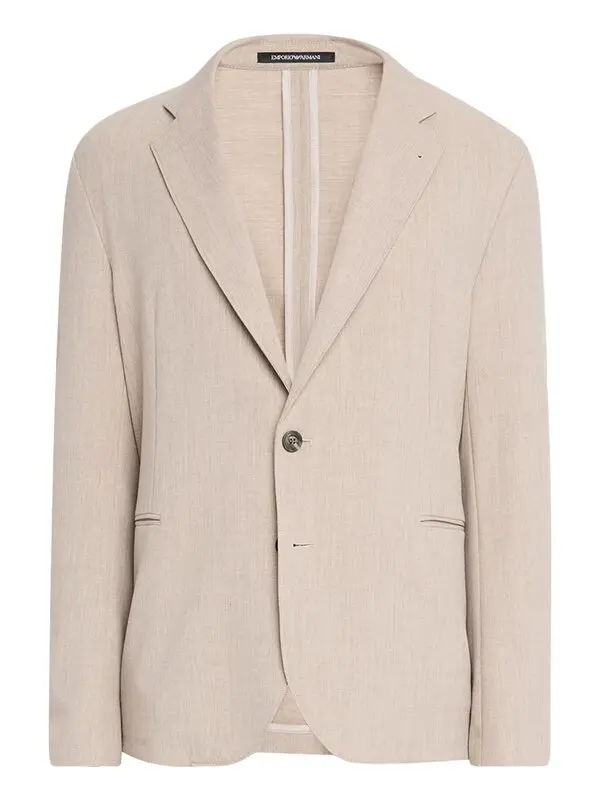 Emporio Armani Stretch Techno Gabardine Sport Coat - Beige
