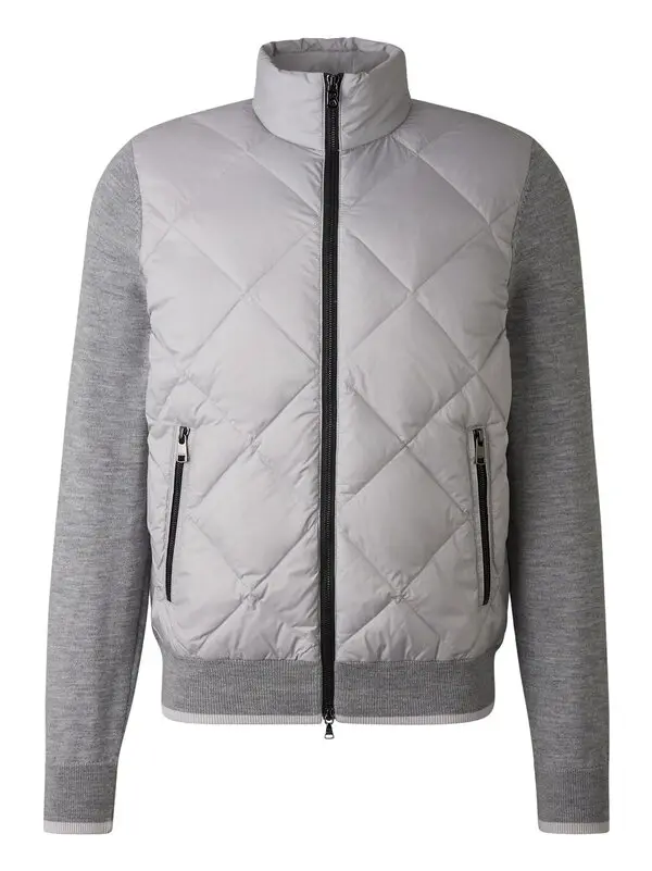 Bogner Hybrid Knit Jacket - Light Gray
