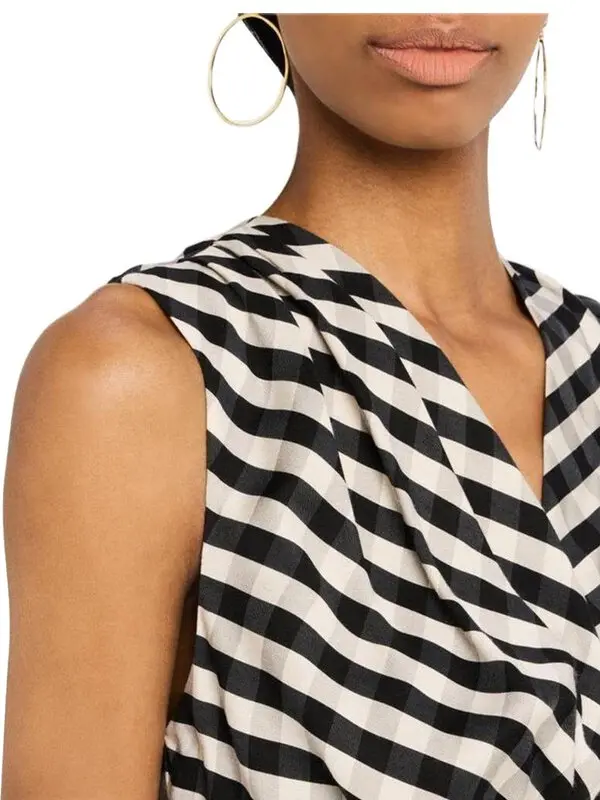 A.L.C. Brooklyn Check Crop Top - Blacktan