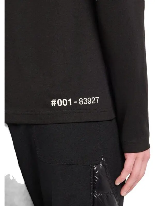 Moncler Apos;s Cotton Logo Long-sleeve T-shirt - Black