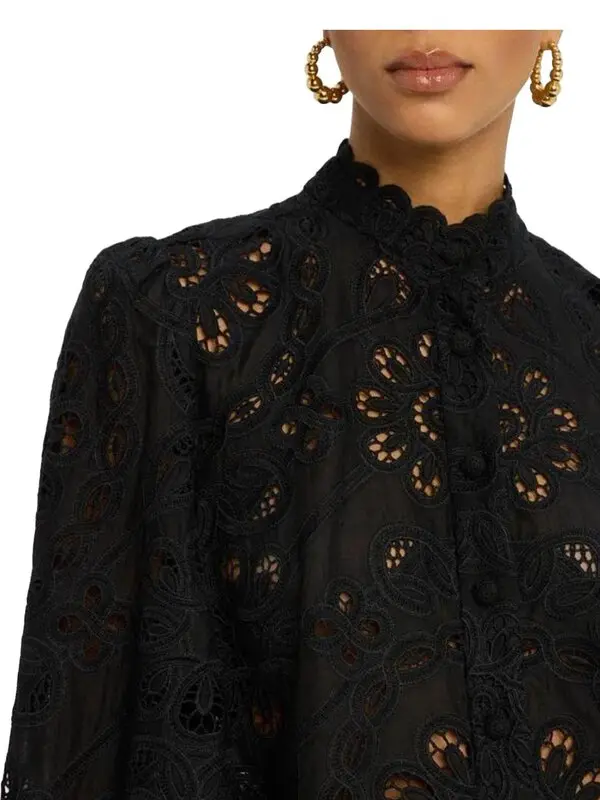 Zimmermann Rhiannon Embroidered Blouse - Black