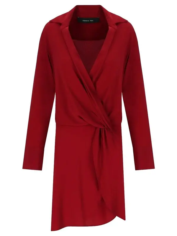 Federica Tosi Crêpe Dress With Asymmetrical Cut - Red
