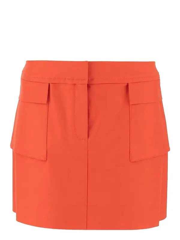 Tory Burch Stretch Cotton Skirt - Orange