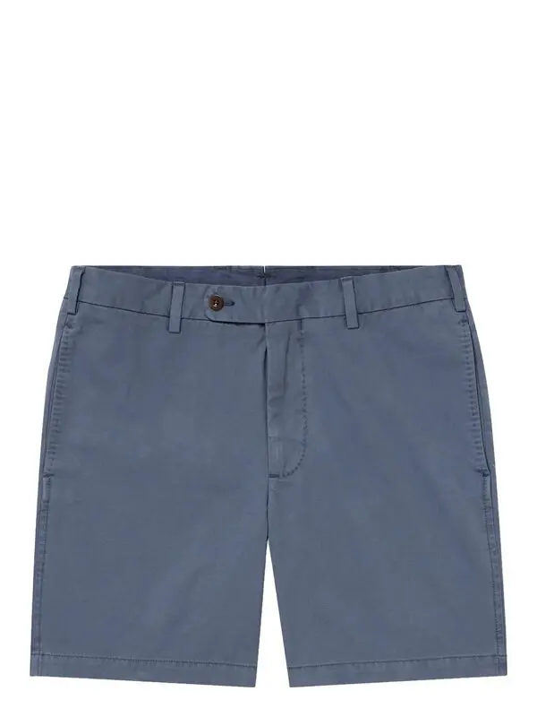Sid Mashburn Straight-leg Cotton-twill Shorts - Blue
